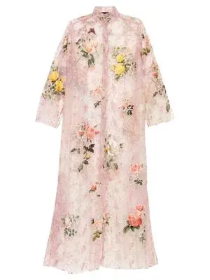 Biyan Floral-embellished Sequinned Maxi Dress - Pink