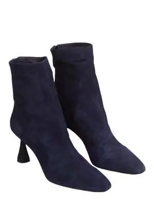 AQUAZZURA Amore 75 Suede Ankle Boots - Blue