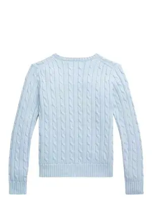 Polo Ralph Lauren Polo Ralph Lauren Cable-Knit Embroidered Logo Sweater Blue