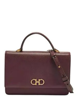 FERRAGAMO Gancini Flap Handbag - Purple
