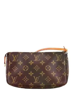 LOUIS VUITTON Pochette Accessoires Monogram Canvas Clutch Bag - Brown
