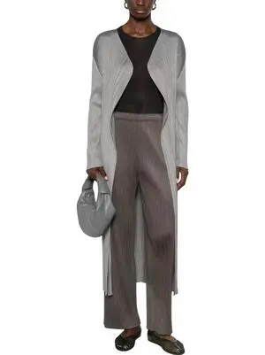 Issey Miyake Basics Pleated Coat - Grey