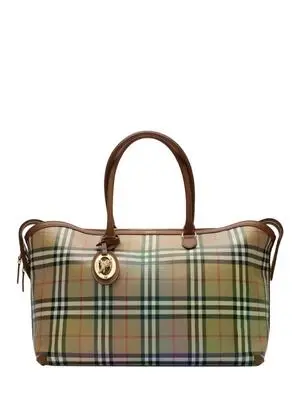 Burberry Medium Check Zip Tote - Neutrals