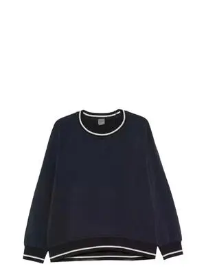 Lorena Antoniazzi Stripe-trim Raglan-sleeve Sweater - Blue
