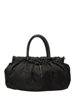 Prada Prada Tessuto Bow Satchel Black
