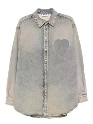 Moschino Heart-patch Shirt - Grey