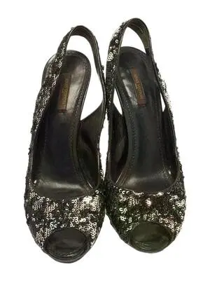 LOUIS VUITTON Louis Vuitton Liza Sequin Embellished Slingback Pumps