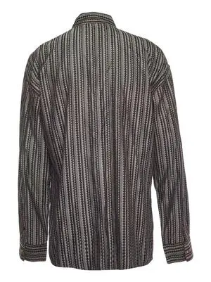 Versace Greca Striped Shirt - Black