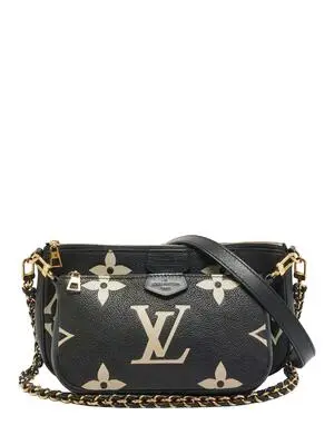 LOUIS VUITTON Multi Pochette Monogram Empreinte Cross Body Bag - Black