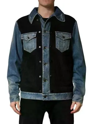DOLCE & GABBANA Corduroy-panel Denim Jacket