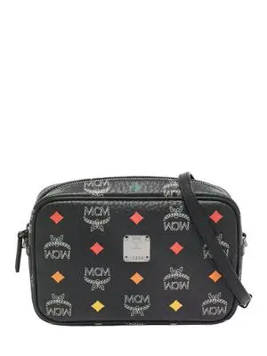 Mcm Visetos Shoulder Bag - Black
