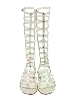 STUART WEITZMAN Gladiator Leather Sandals - Silver
