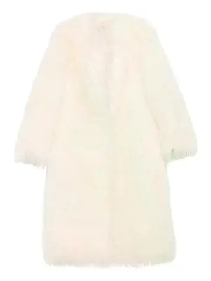 LISKA Tibet Lamb Fur Coat - Neutrals