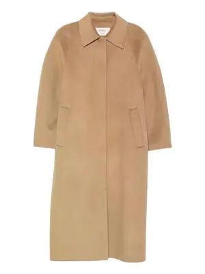 RÓHE Raglan-sleeve Concealed-fastening Coat - Brown