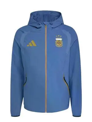 Adidas Argentina Tiro Hooded Windbreaker Jacket - Blue