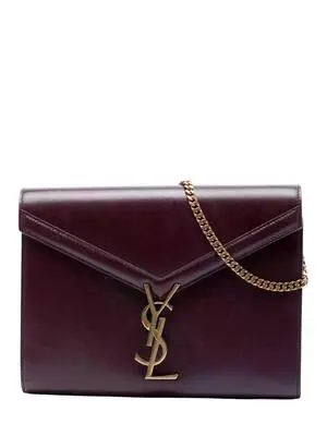 Saint Laurent Monogram Cassandra Chain Wallet Crossbody Bag - Red