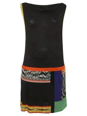 Missoni Sleeveless Panelled Knit Mini Dress - Black