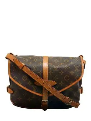 LOUIS VUITTON 30 Saumur Satchel Bag - Brown