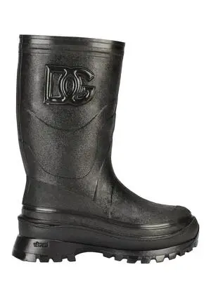 Dolce & Gabbana Embossed Logo Boots - Black