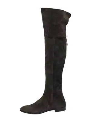 Prada Suede Over-the-knee Boots - Brown