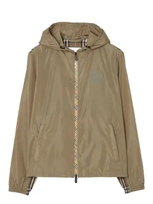 Burberry Newport Jacket With Check Panels - Brown