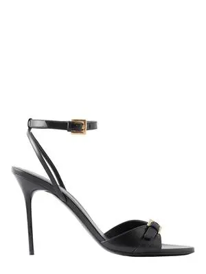 Balmain Anthem 95 Buckle-detailed Leather Sandals - Black