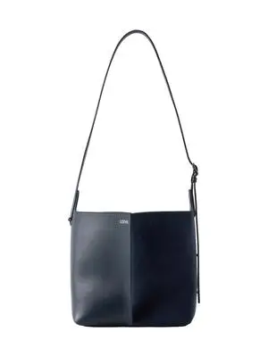 Loewe LOEWE Bilbao Suede And Leather Tote Blue