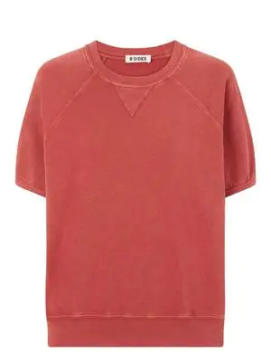 B Sides Cotton Terry Raglan Short Sleeve T-shirt - Red