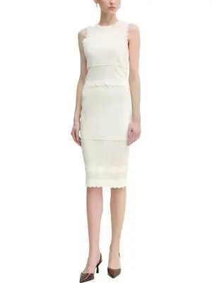 GAUDI Scalloped Trim Knit Top - Neutrals