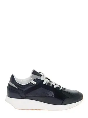 MOORER Suede-insert Lace-up Sneakers - Blue