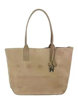 HOGAN Hogan Suede Tote Bag With Embossed Logo