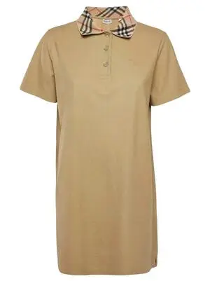 Burberry Check Collar Shirt Dress - Neutrals