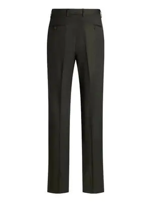 Etro Cool Wool Tailored Trousers With Crease Detail - Grey