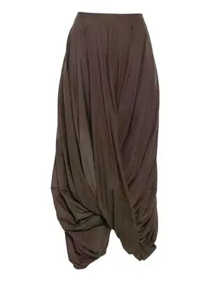 TOTEME Asymmetric Draped Skirt - Brown