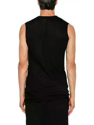 Rick Owens Raw-edge Sleeveless Top - Black