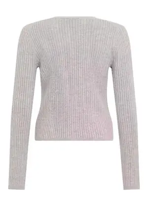 Vince Cable-knit V-neck Cardigan - Grey