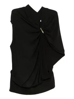 Sportmax Lacuna Ring Embellishment Top - Black