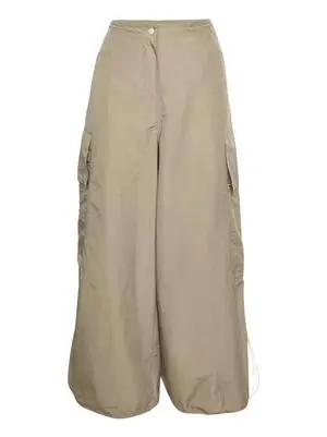 Palm Angels Cargo Pockets Drawstring Hem Trousers - Brown