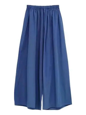BASERANGE Cable Elasticated-waistband Trousers Blue
