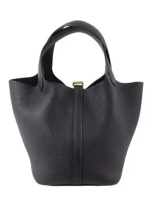 Hermès Pm Picotin Leather Tote Bag - Black