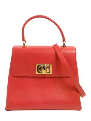 Furla Leather Tote Bag - Red
