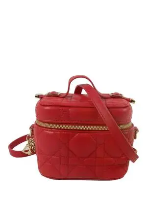 Dior Lady Quilted Shoulder Bag - Red