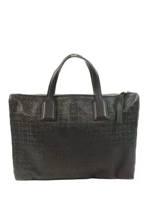 Loewe Anagram Embossed Leather Tote Bag - Black
