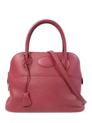 Hermès Bolide 31 Taurillon Clemence Leather Tote - Red