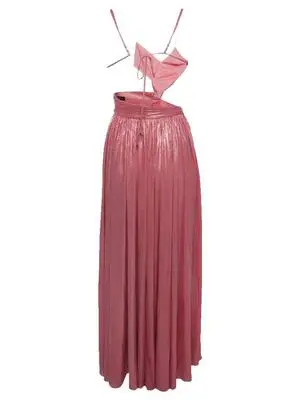 Retrofete Aglaia Pleated Maxi Dress - Pink