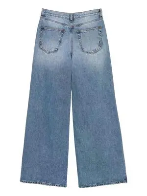 3x1 The Kat Darted Wide-leg Jeans - Blue