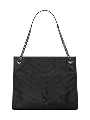 Saint Laurent Niki Leather Tote Bag - Black