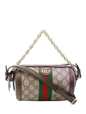 Gucci Ophidia Mini Gg Supreme Web Satchel - Neutrals