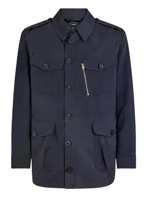 TOM FORD Multi-pocket Epaulette Jacket - Blue