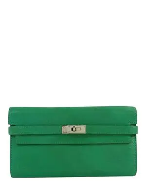 Hermès Kelly Leather Wallet - Green